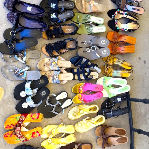 Shoes | Variety Of Womens Sandals Sizes 7 To 8 12 | Poshmark
